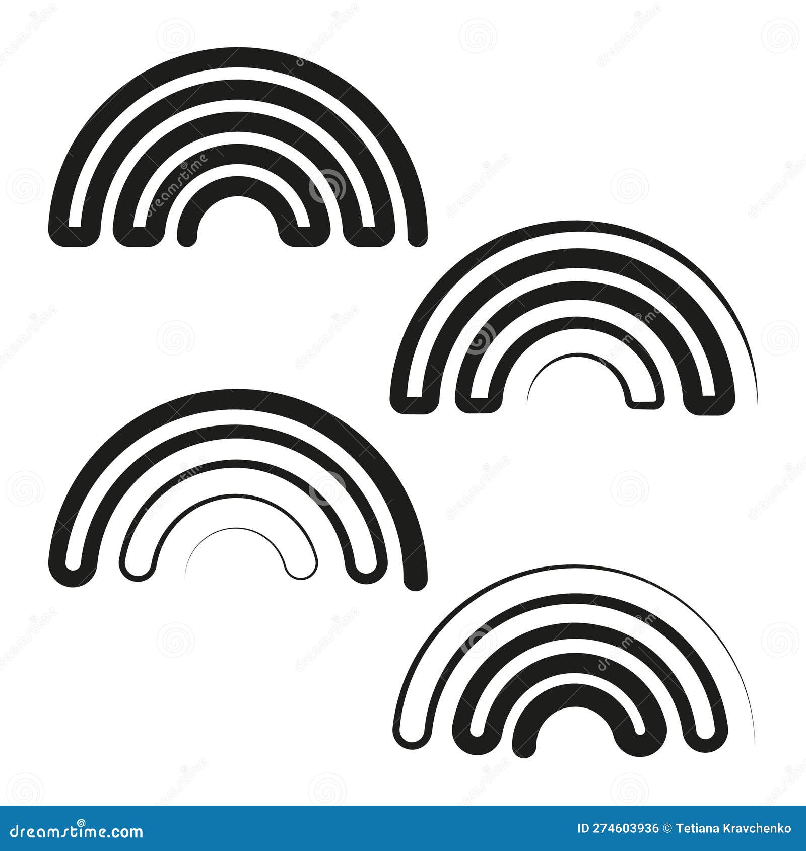 Graphics, Icon, Symbol Made of Parallel Curved Lines. Camber, Flexure ...