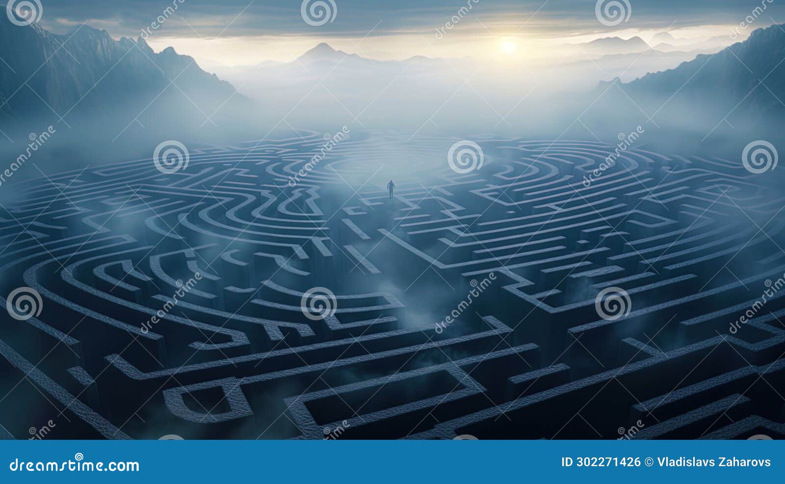 Mystical Maze: Intricate Patterns On Canvas. Stock Photo ...