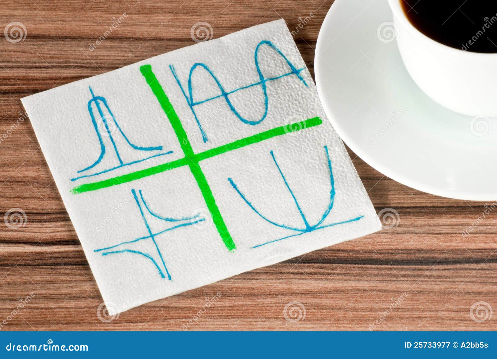 Graphics on a napkin stock image. Image of black, structure - 25733977