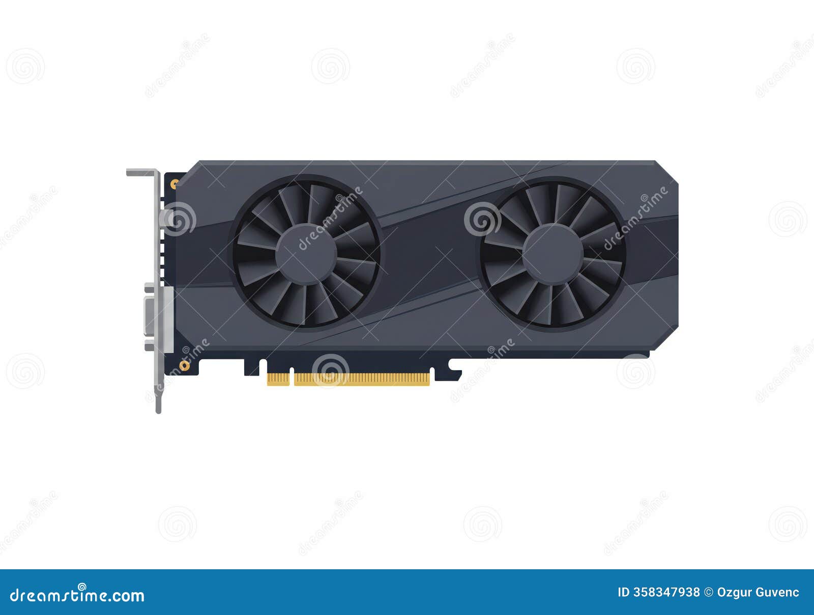 Graphics Processing Unit (Graphics Card) Stock Illustration - Illustration of high, silicon ...