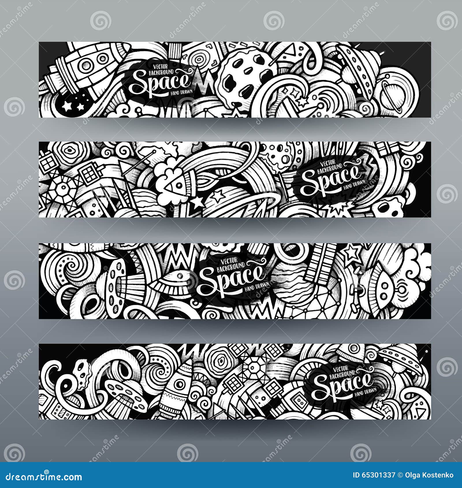 Graphics Vector Hand-drawn Sketchy Trace Space Stock Vector ...