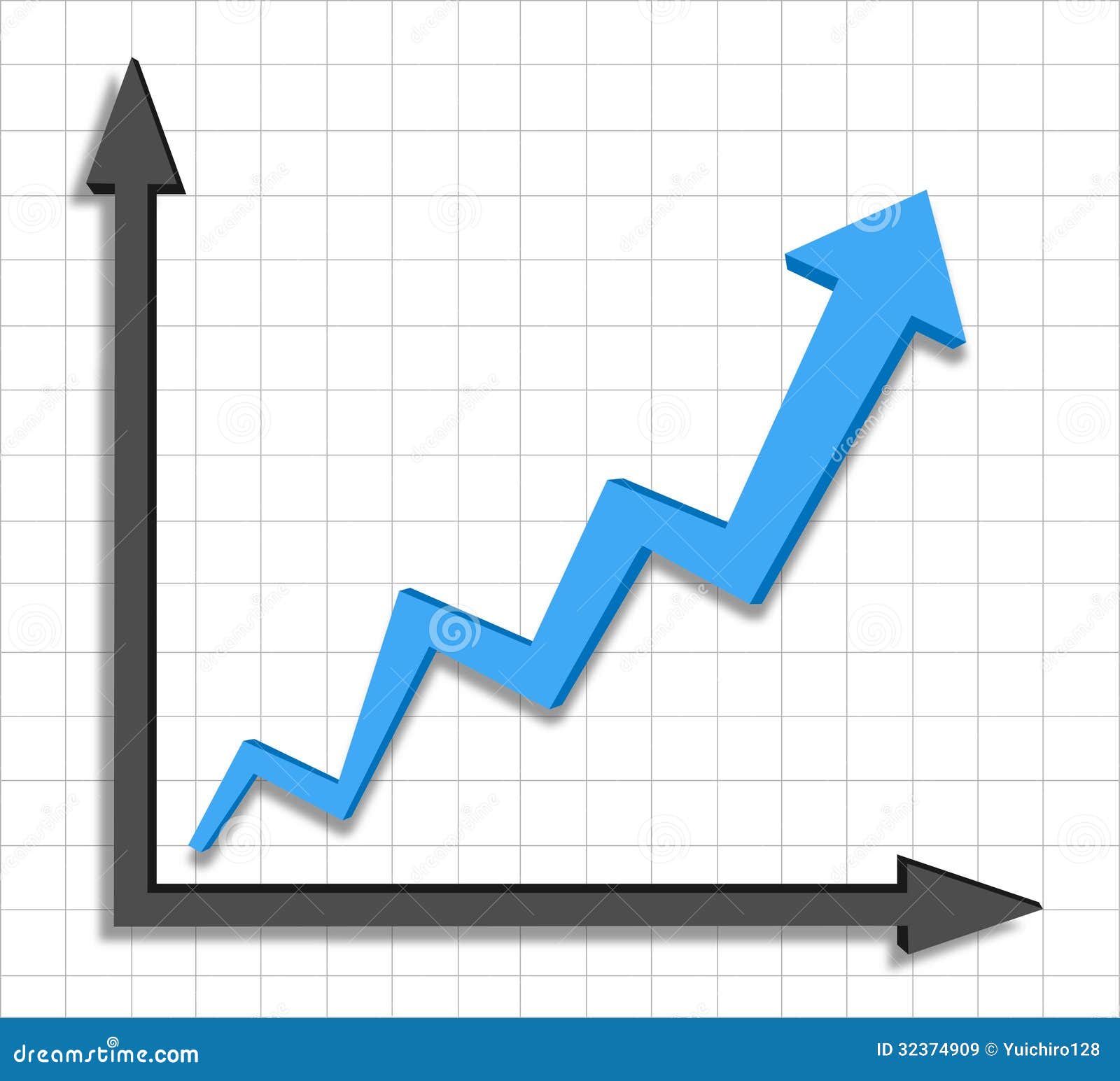Graphique Bleu De Flèche De Progrès De Croissance Images libres de ...