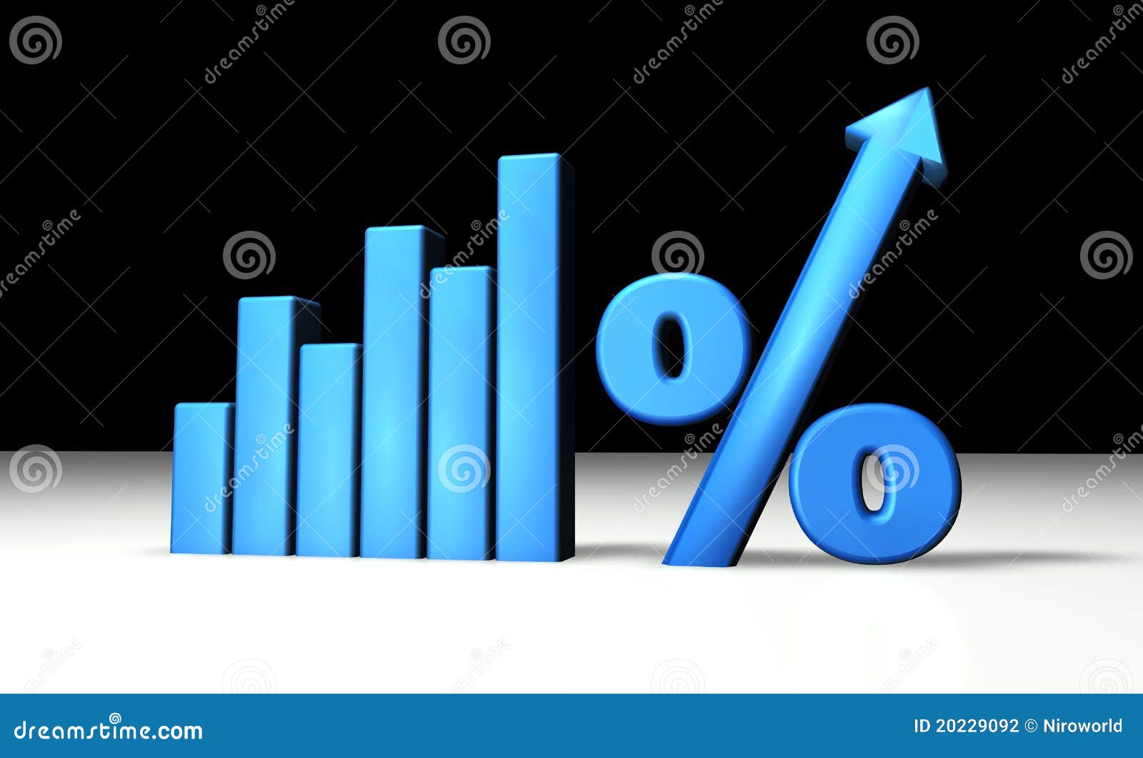 Graphique Bleu De Pourcentage Illustration Stock - Illustration du ...