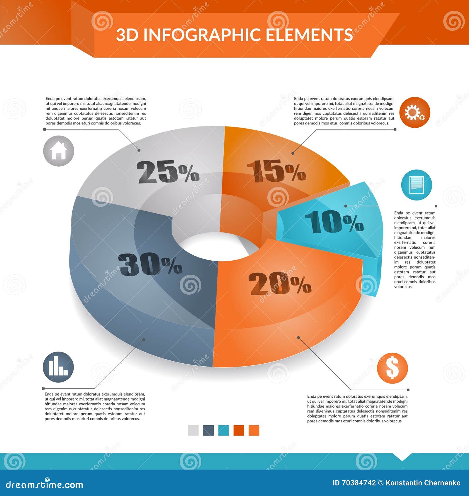 Graphique Circulaire De L'infographics 3d Illustration de Vecteur ...