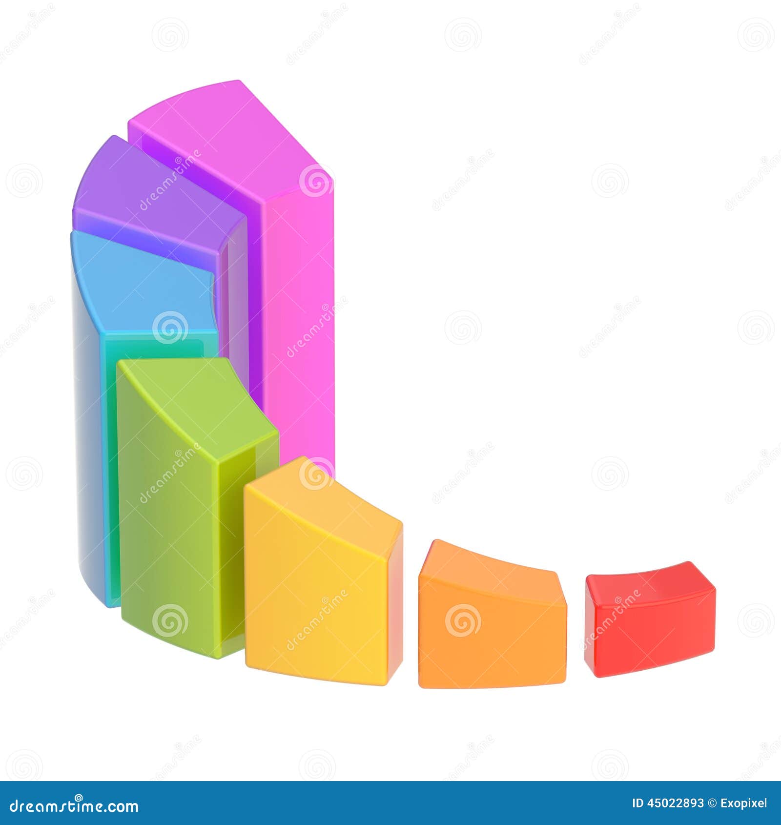 Graphique Croissant D'histogramme D'isolement Illustration Stock ...
