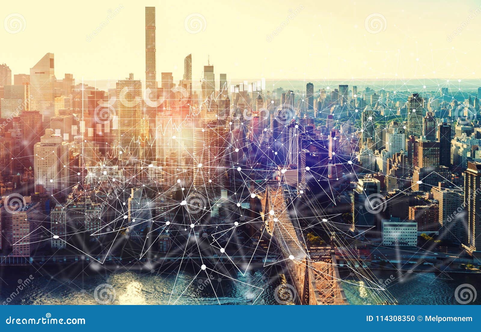 Graphique De Digital Avec New York City Photo stock - Image du amérique ...