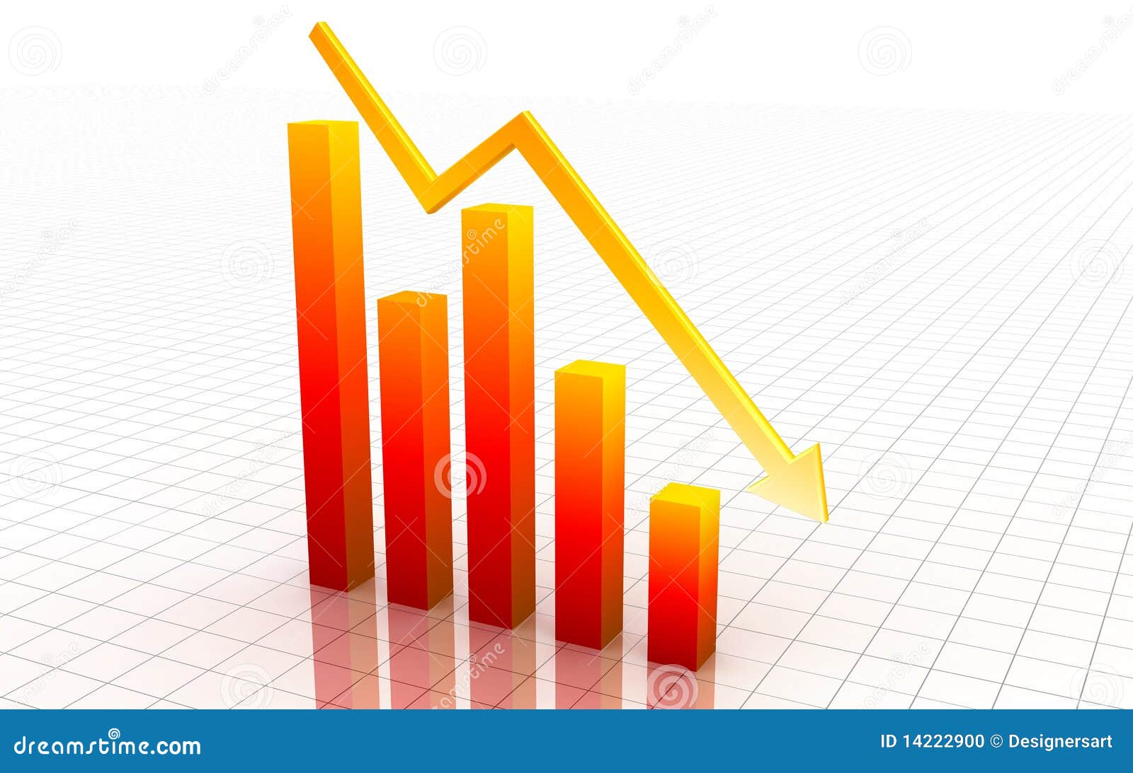 Graphique De La Diminution 3d Illustration Stock - Illustration du ...