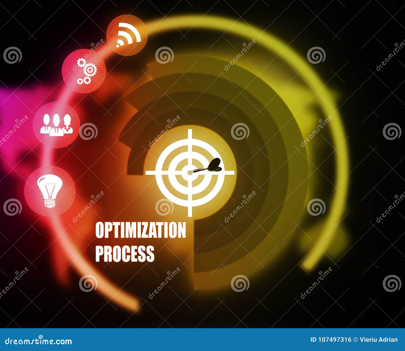 Graphique De Processus De Plan De Concept D'optimisation Illustration ...