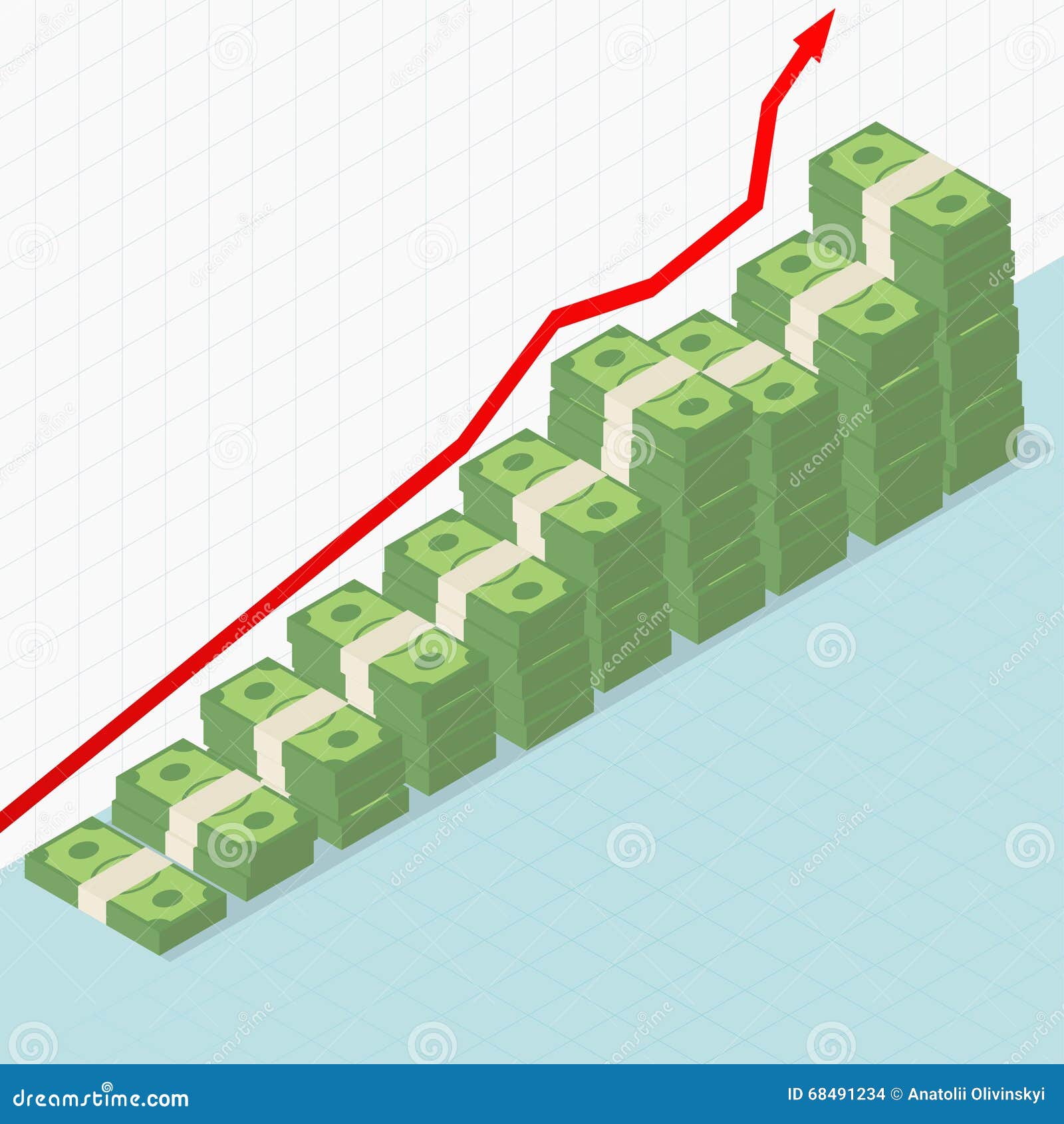 Graphique Et Argent Croissants Illustration Stock - Illustration du ...