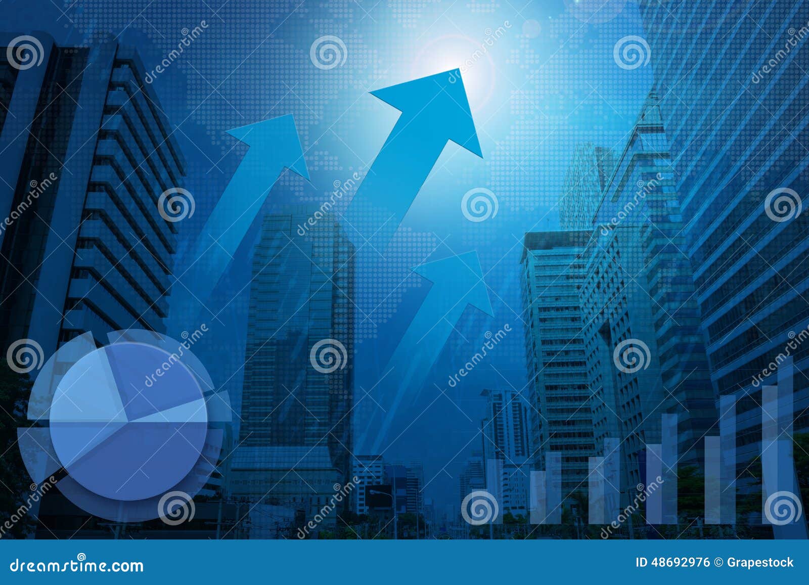 Graphique Financier Et Graphiques De Gestion Et Illustration Stock ...