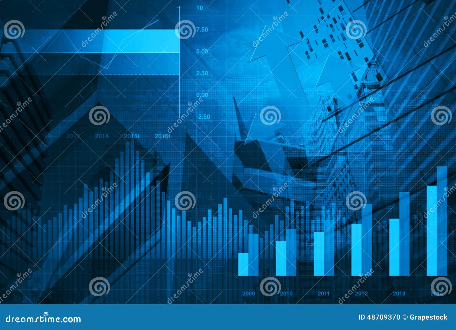 Graphique Financier Et Graphiques De Gestion Et Illustration Stock ...