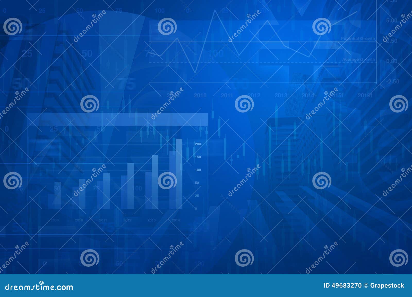 Graphique Financier Et Graphiques De Gestion Et Illustration Stock ...