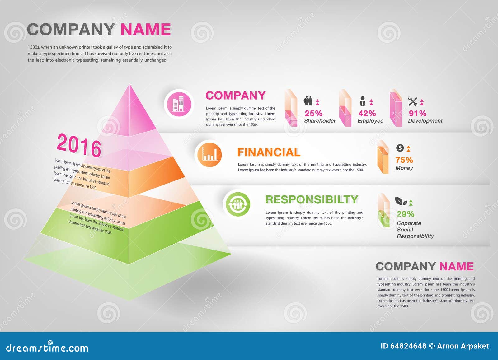 Graphique Moderne De La Pyramide 3d Infographic Dans Le Vecteur Eps10 ...