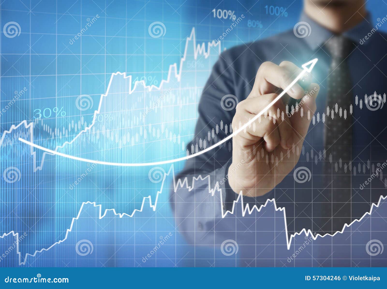 Graphiques De Dessin Un Graphique Croissant Illustration Stock ...