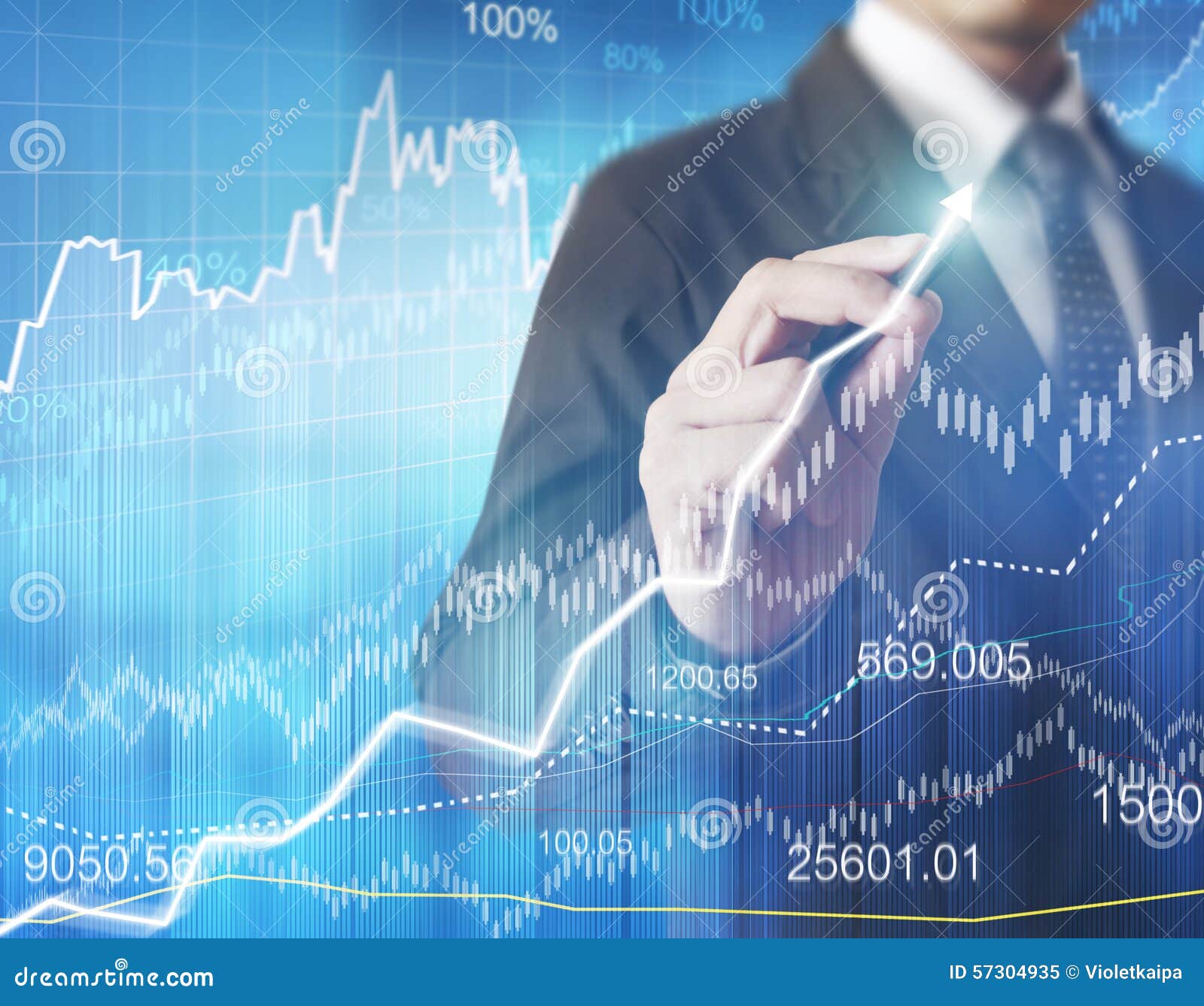 Graphiques De Dessin Un Graphique Croissant Illustration Stock ...