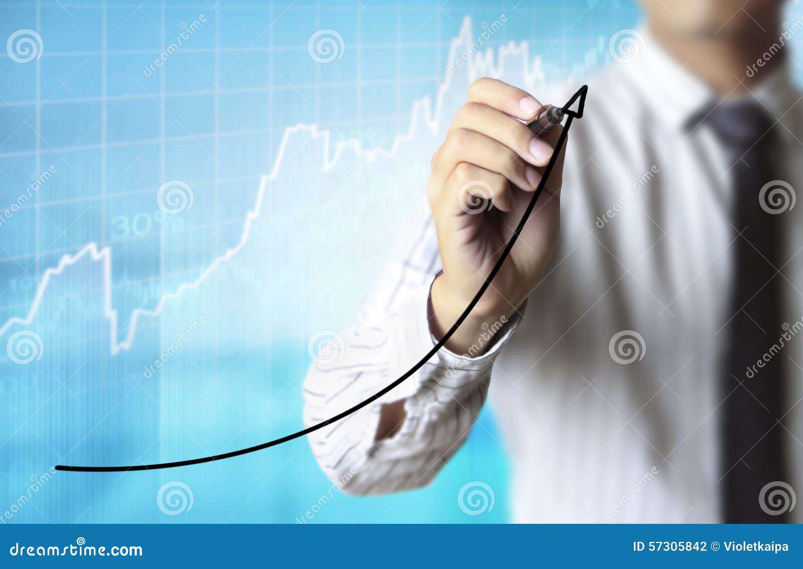 Graphiques De Dessin Un Graphique Croissant Illustration Stock ...