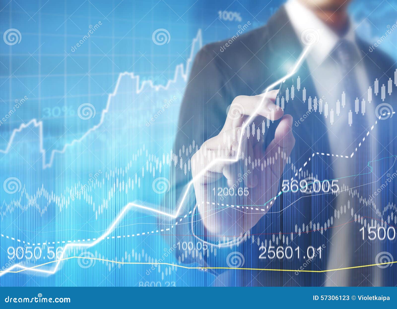 Graphiques De Dessin Un Graphique Croissant Illustration Stock ...