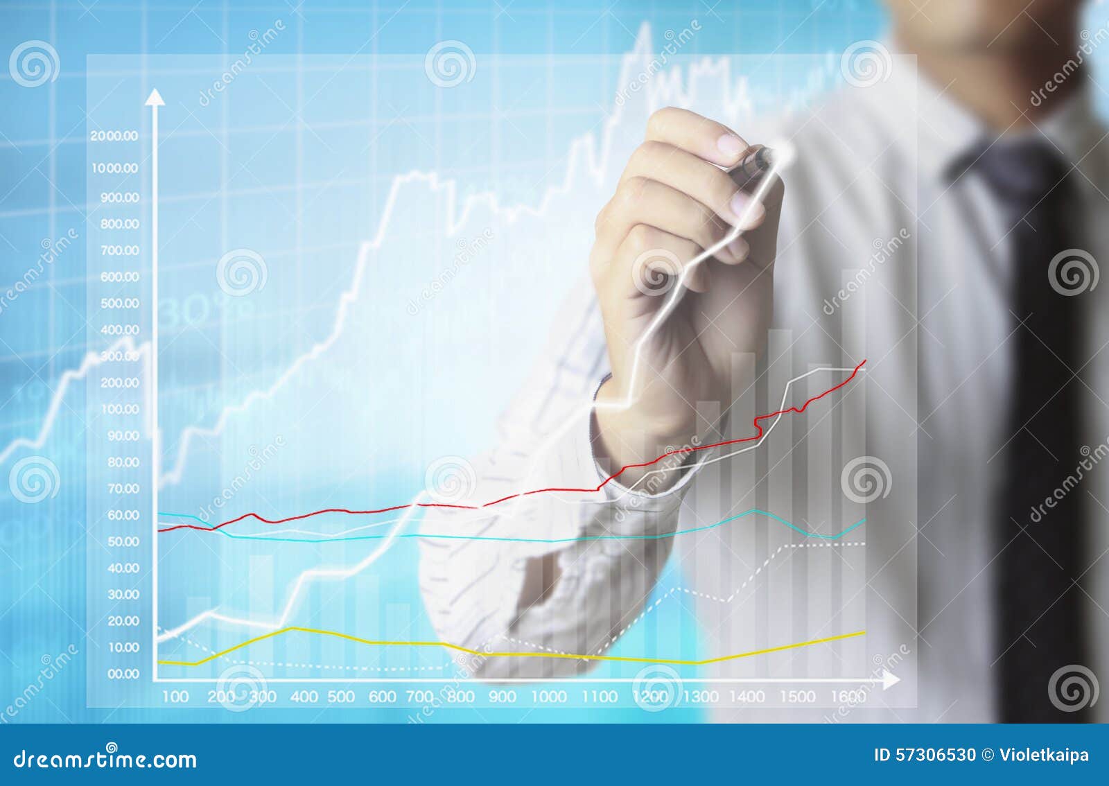 Graphiques De Dessin Un Graphique Croissant Photo stock - Image du ...