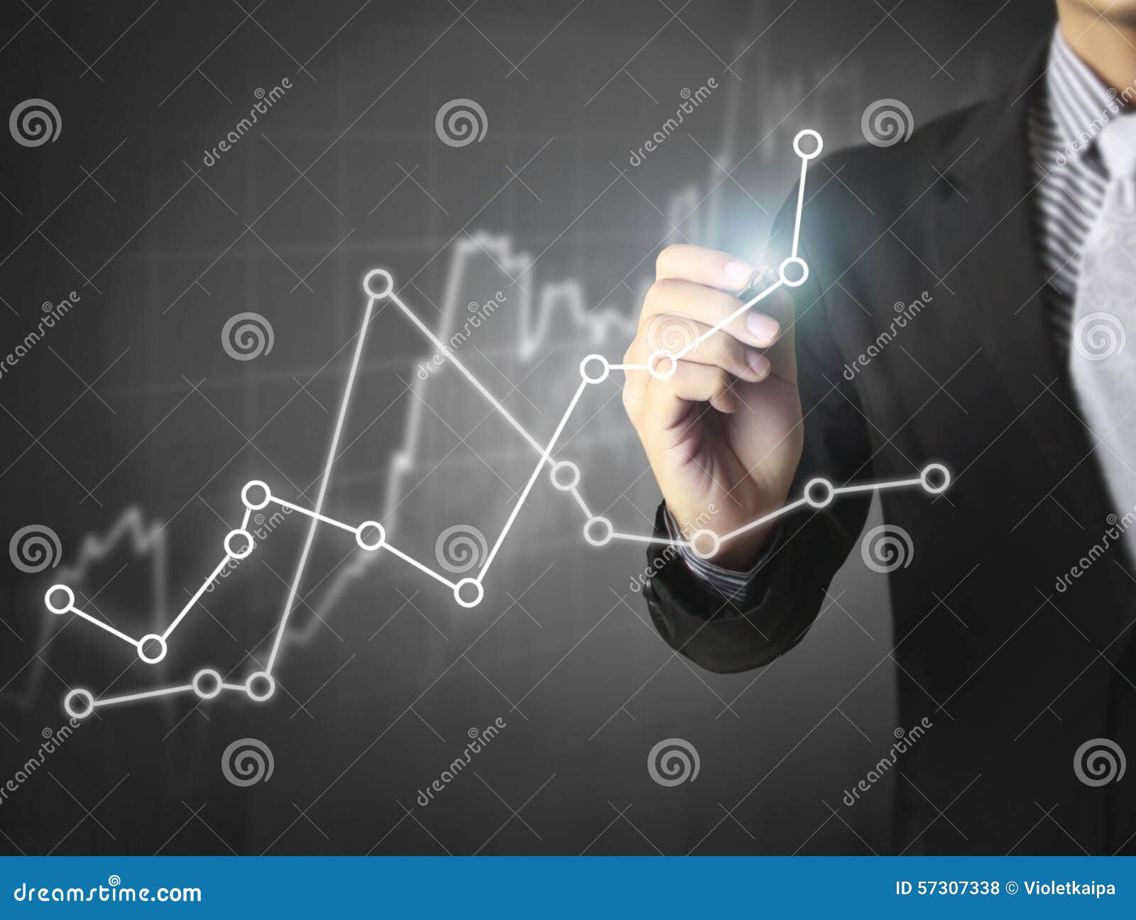 Graphiques De Dessin Un Graphique Croissant Illustration Stock ...