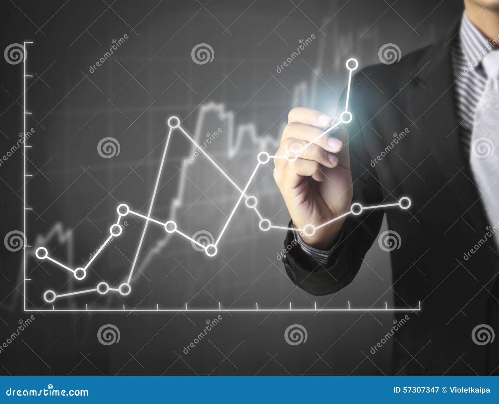 Graphiques De Dessin Un Graphique Croissant Illustration Stock ...