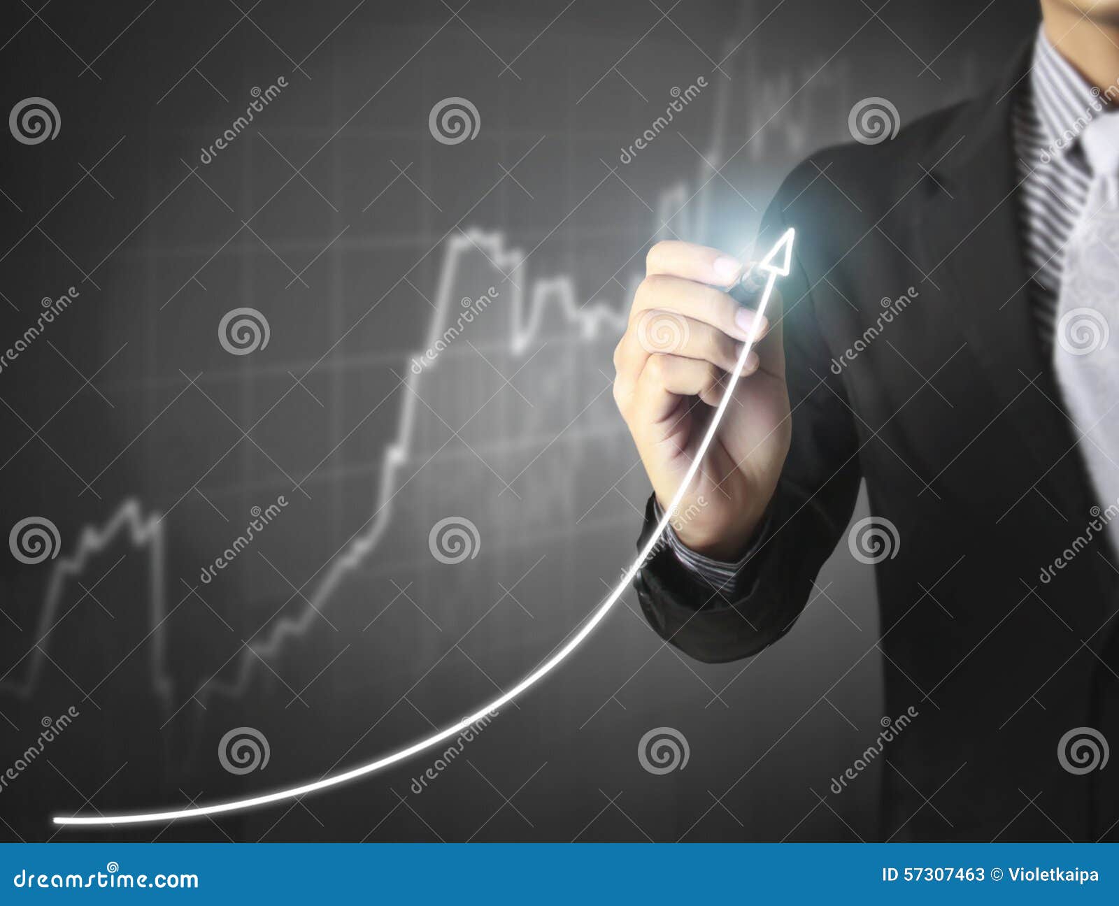 Graphiques De Dessin Un Graphique Croissant Illustration Stock ...