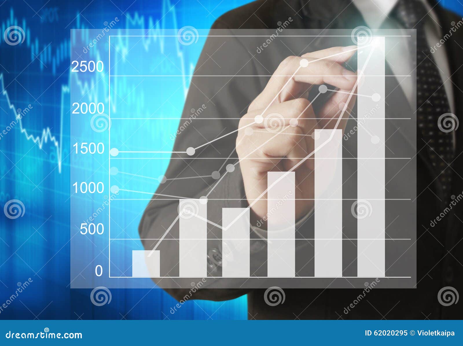 Graphiques De Dessin Un Graphique Croissant Illustration Stock ...