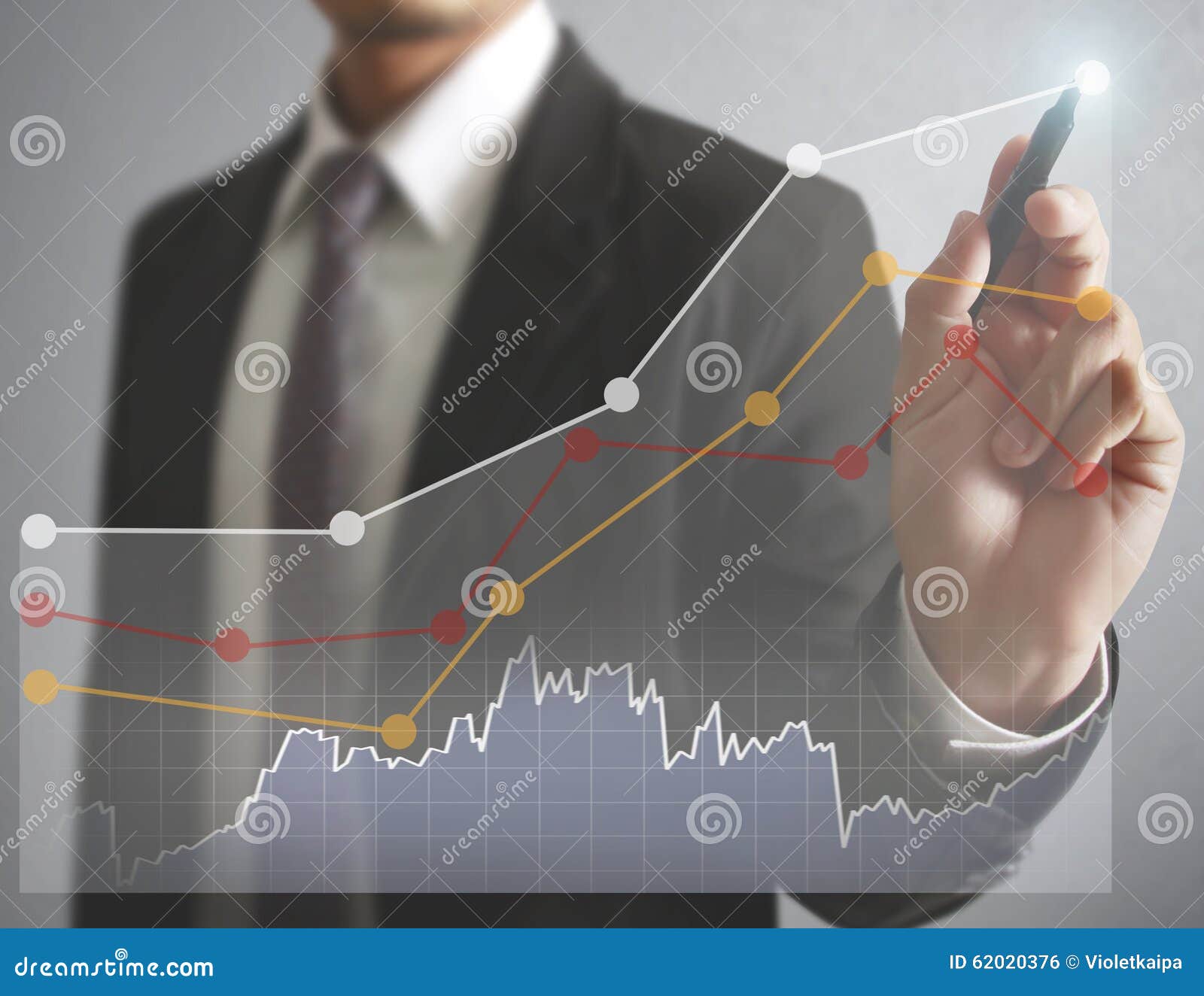 Graphiques De Dessin Un Graphique Croissant Illustration Stock ...