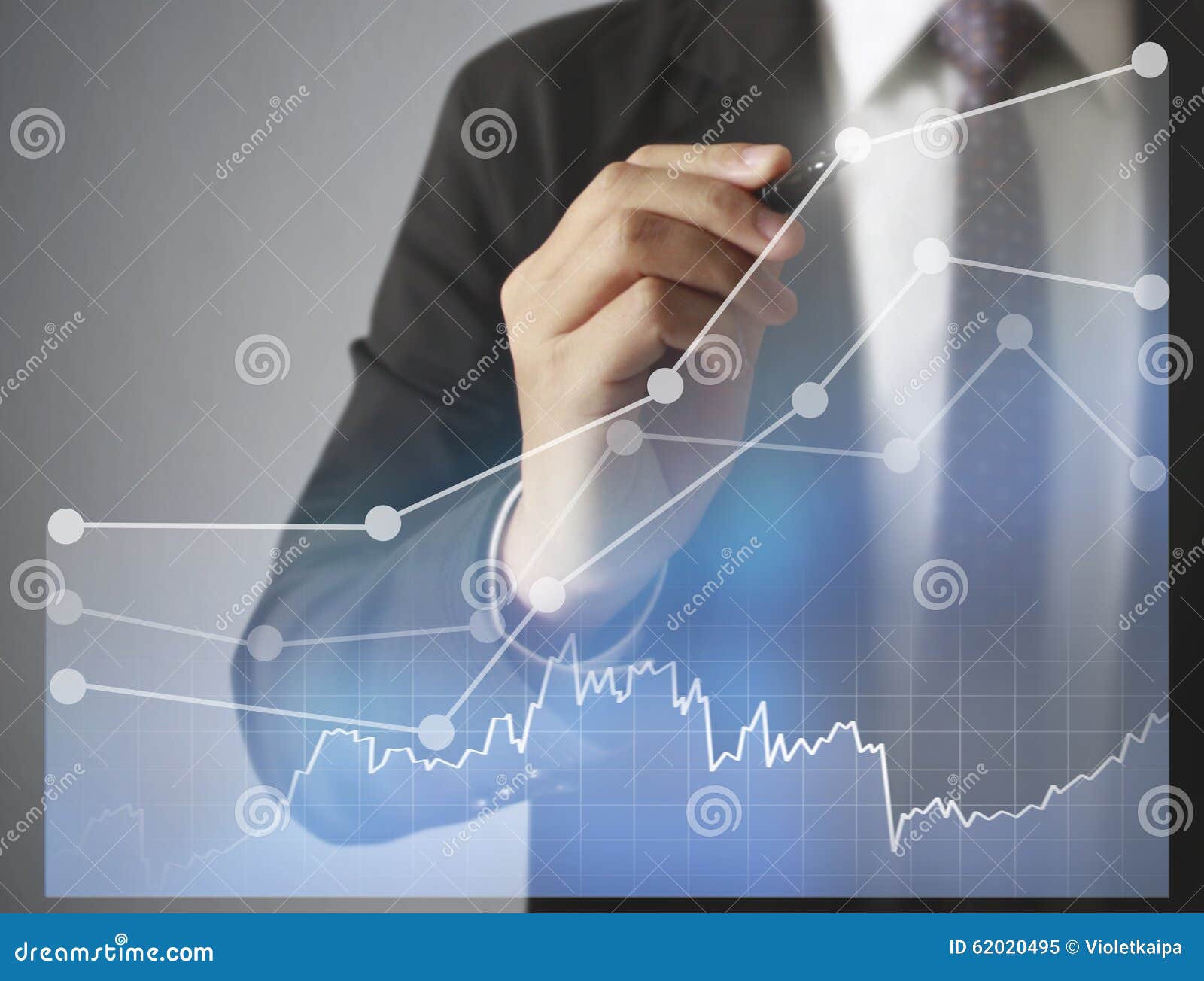 Graphiques De Dessin Un Graphique Croissant Illustration Stock ...