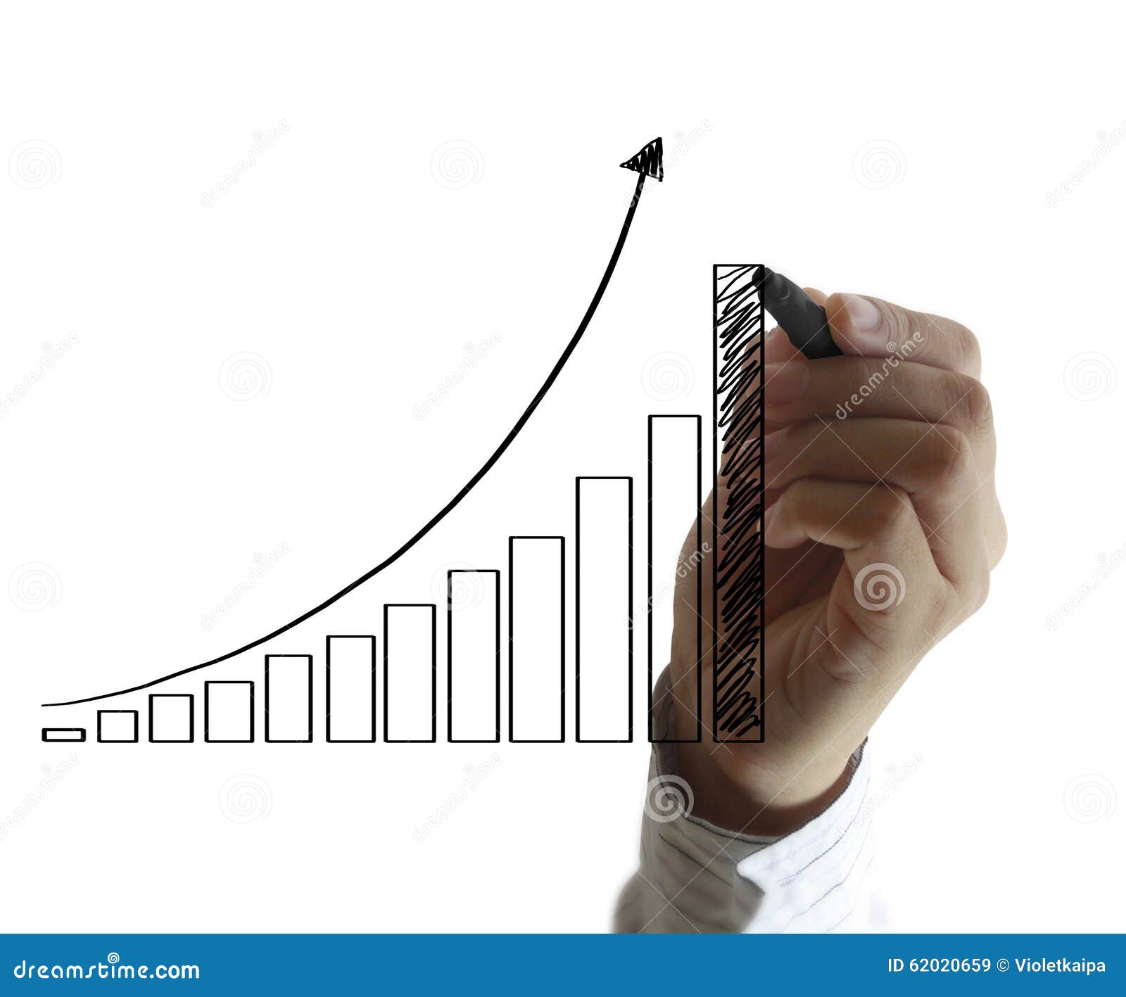 Graphiques De Dessin Un Graphique Croissant Image stock - Image du ...