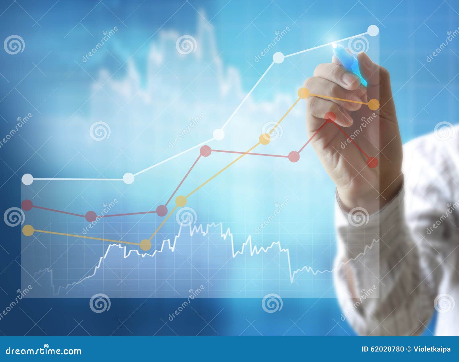 Graphiques De Dessin Un Graphique Croissant Illustration Stock ...