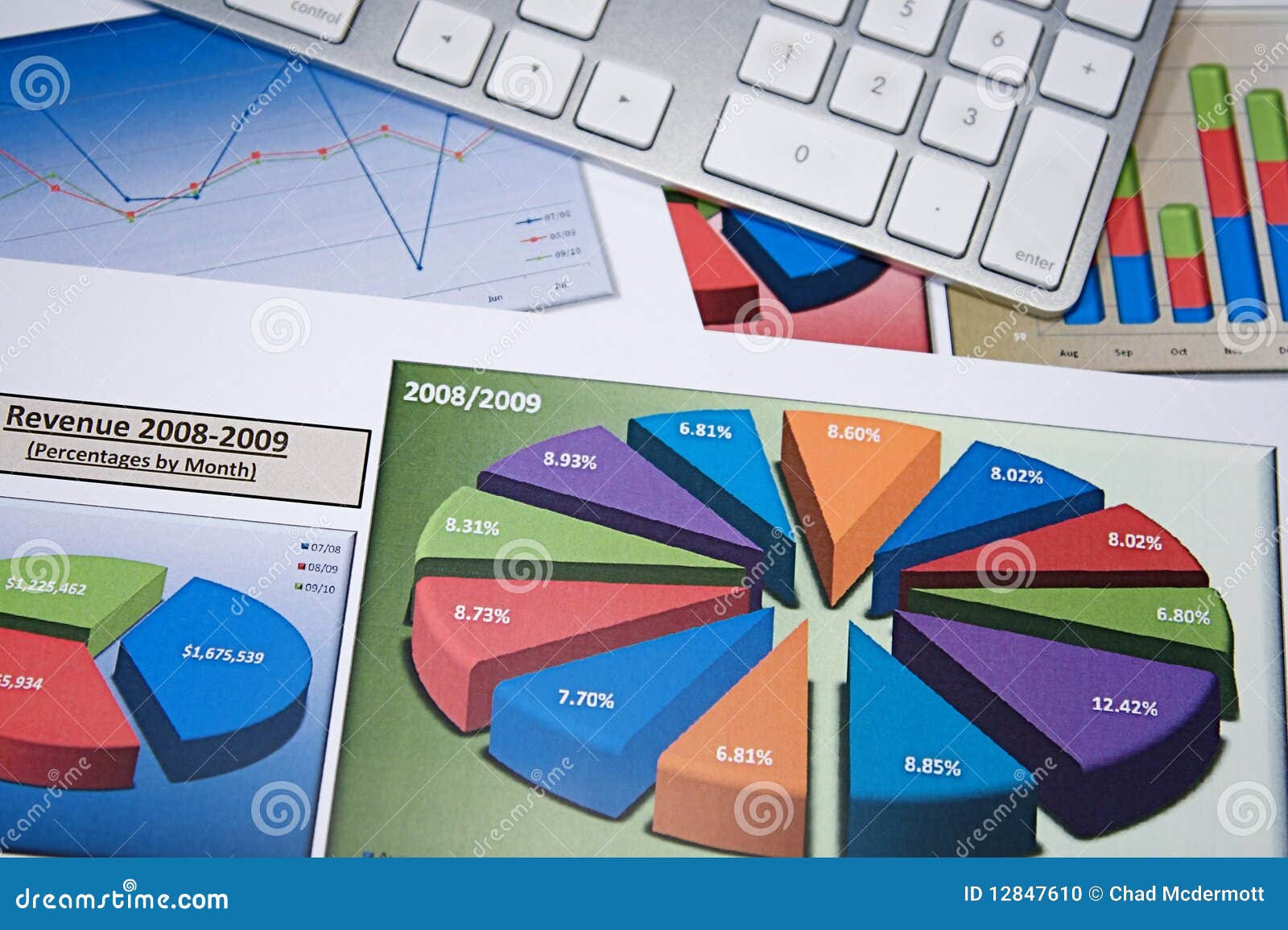 Graphiques de gestion photo stock. Image du tarte, entreprise - 12847610