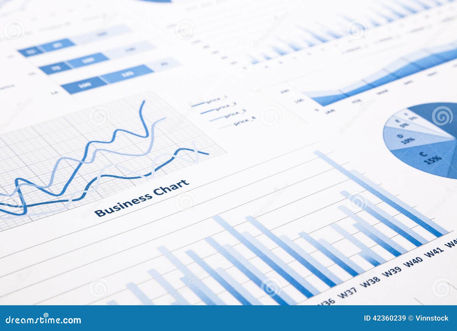 Graphiques De Gestion, Graphiques, Statistique Et Rapports Bleus Image ...