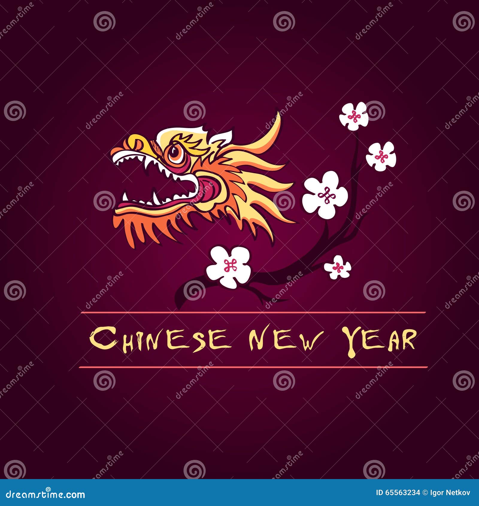 Graphisme Chinois D'an Neuf Illustration de Vecteur - Illustration du ...