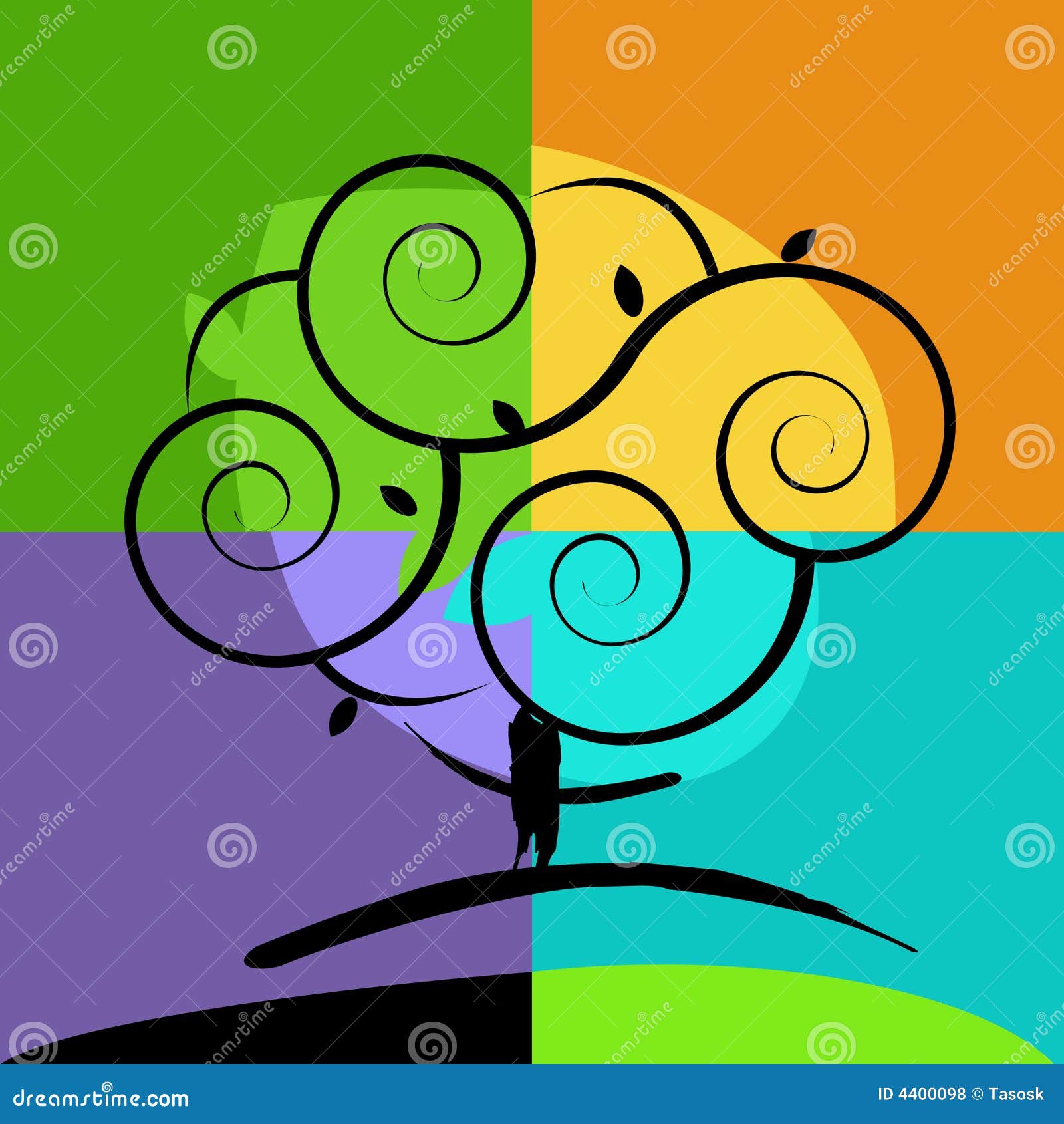 Graphisme d'arbre illustration de vecteur. Illustration du enroulement ...