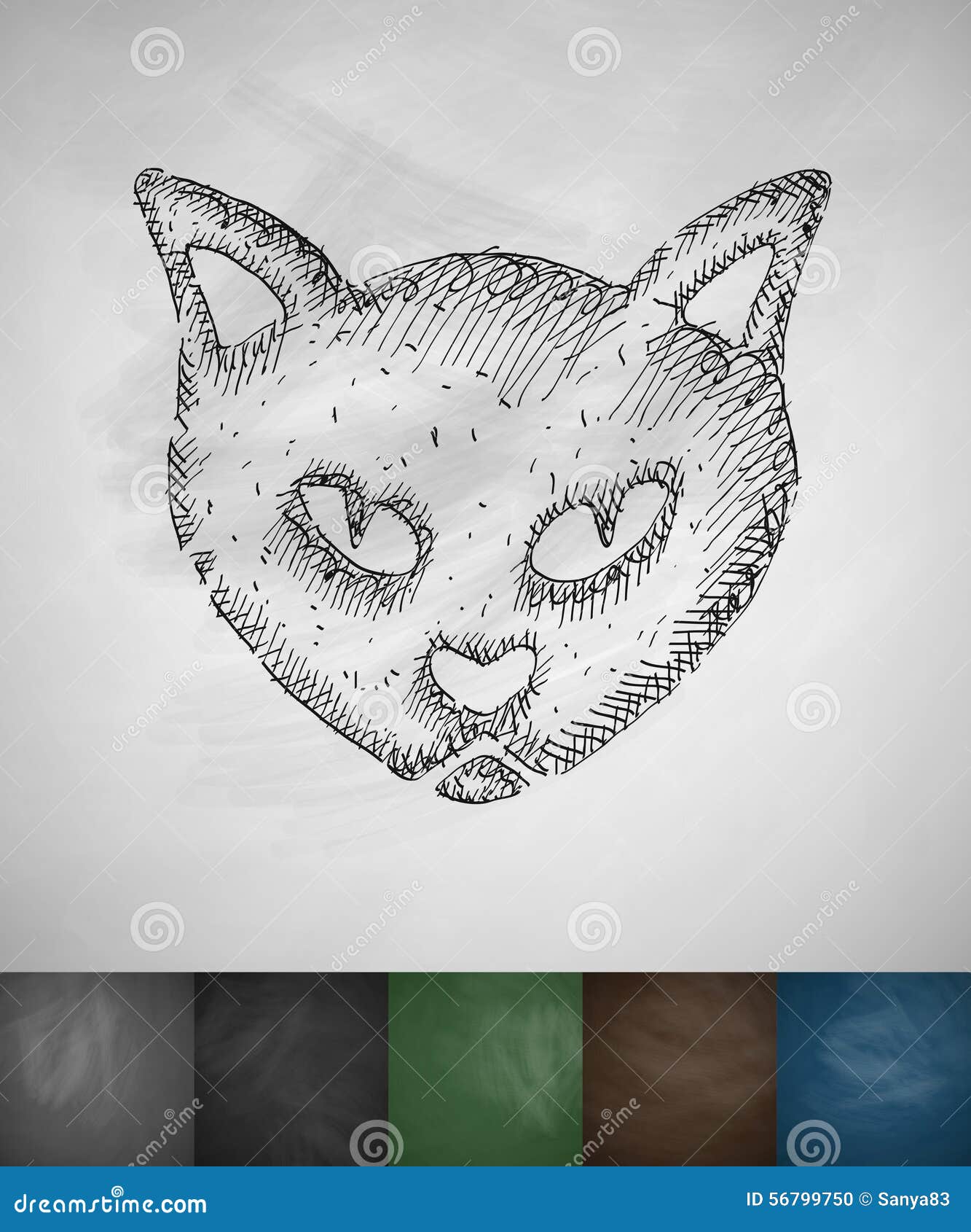 Graphisme de chat illustration de vecteur. Illustration du oeil - 56799750