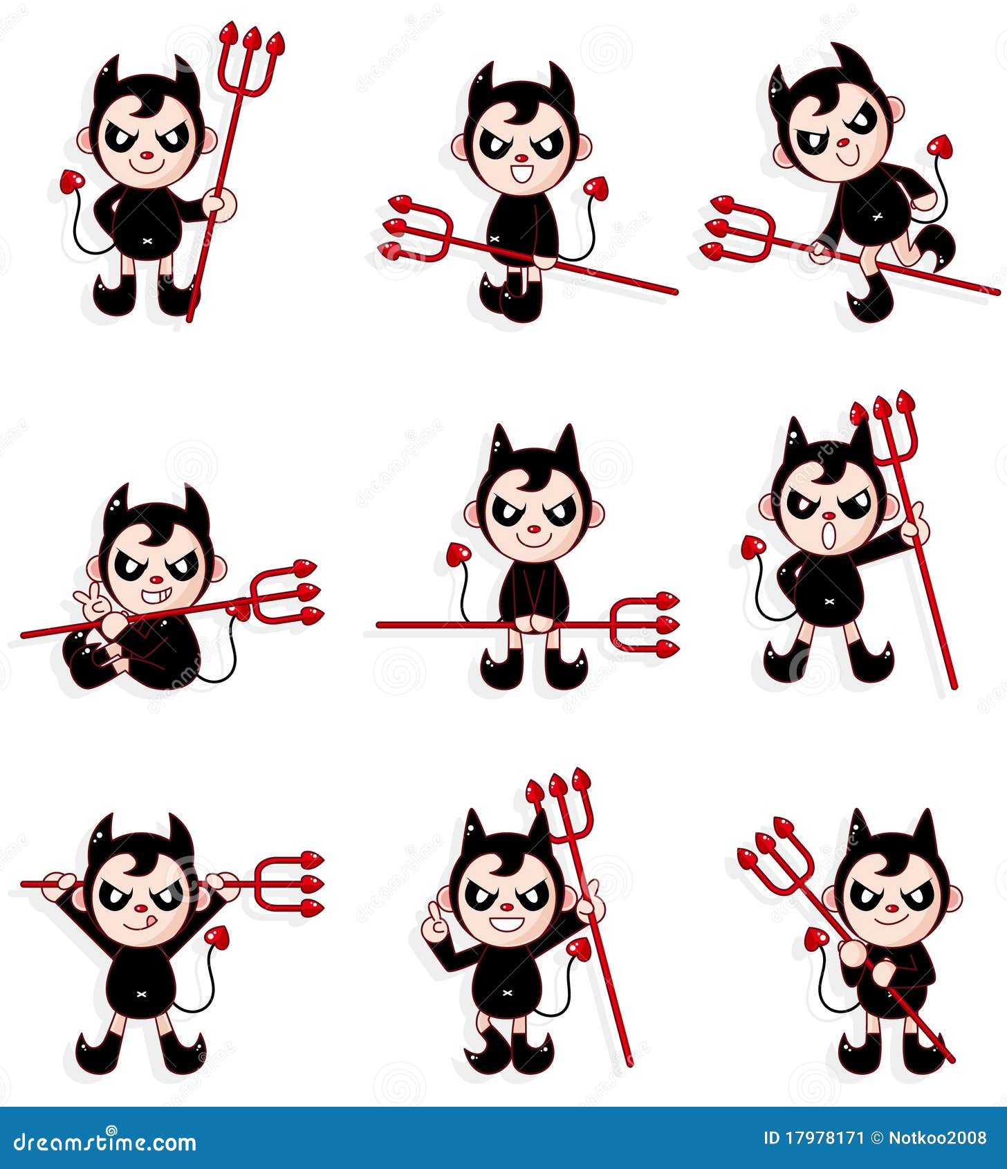 Graphisme De Diable De Dessin Animé Illustration de Vecteur ...