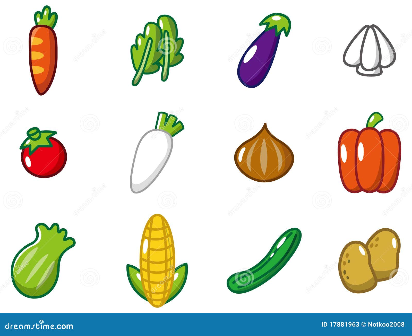 Graphisme De Légumes De Dessin Animé Illustration Stock - Illustration ...