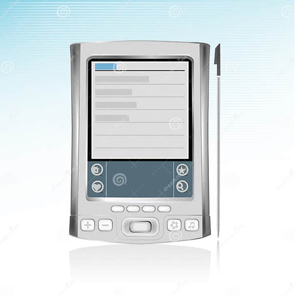 Graphisme de Palmtop PDA illustration de vecteur. Illustration du aide ...