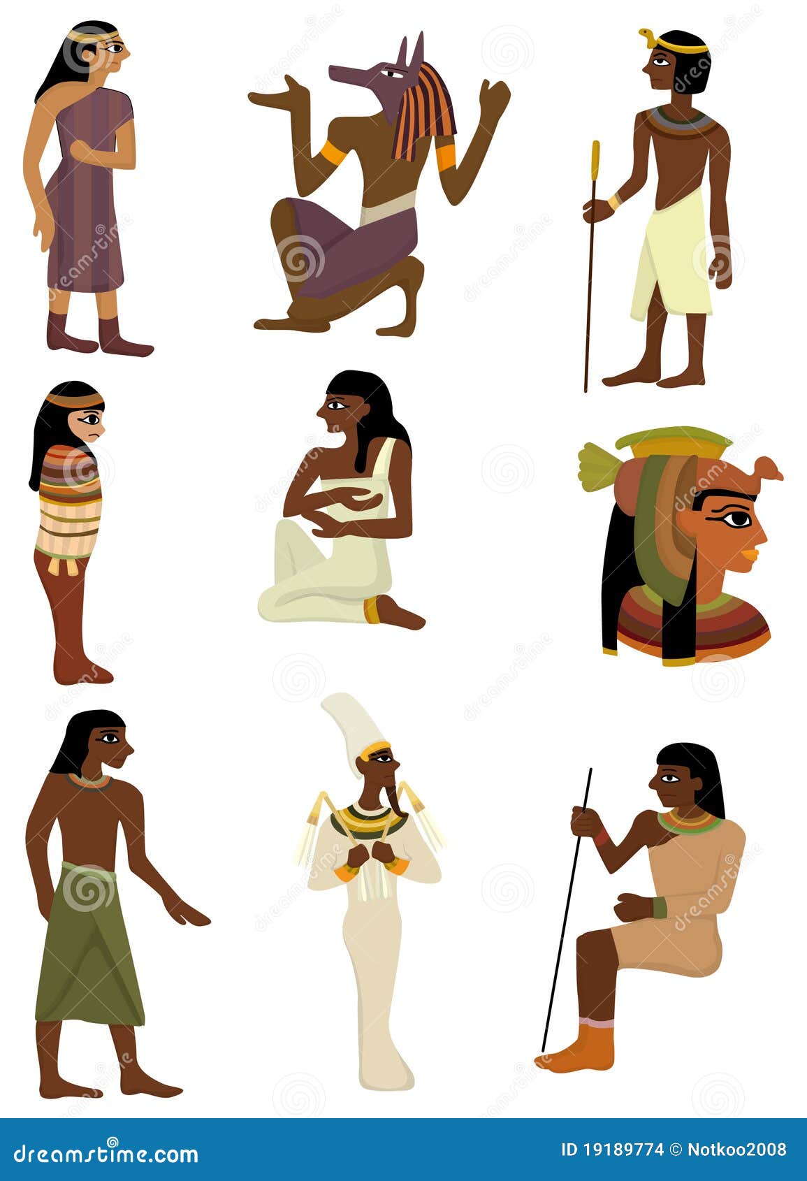 Graphisme De Pharaon De Dessin Animé Illustration de Vecteur ...