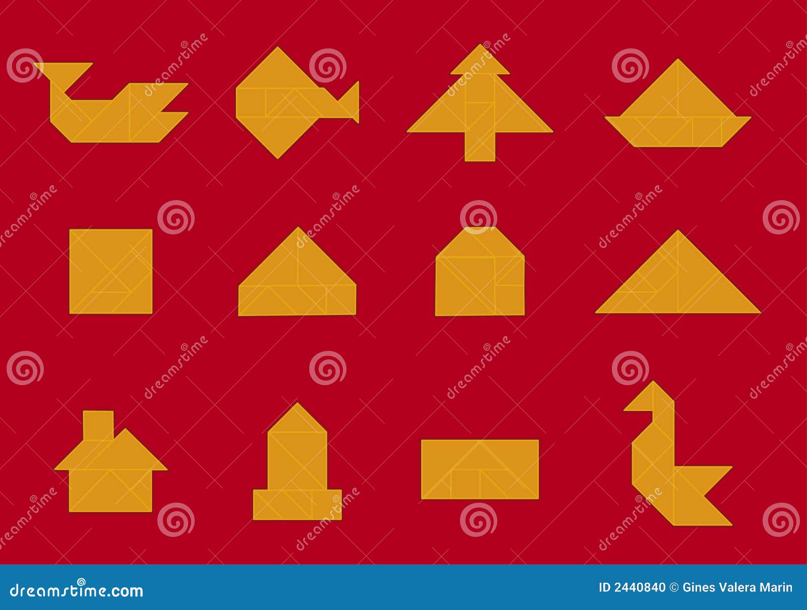 Graphisme ; Le Tangram Forme (le Vecteur) Illustration de Vecteur ...