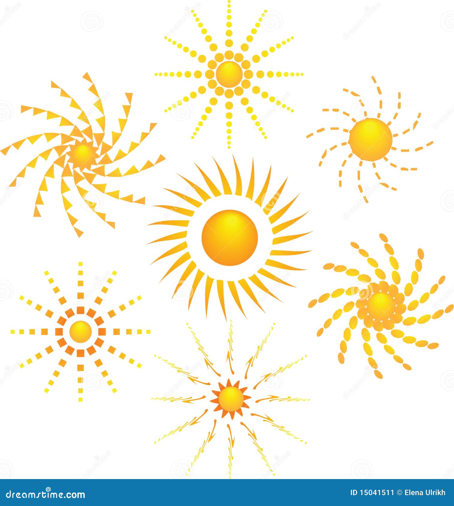 Graphisme sept du soleil illustration de vecteur. Illustration du ...