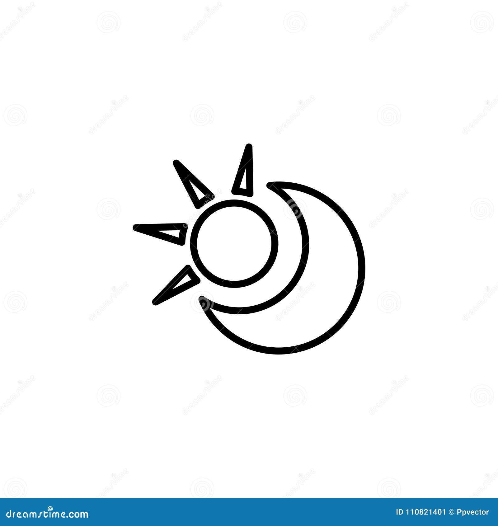 Graphisme Sun Et Croissant De Lune Illustration de Vecteur ...