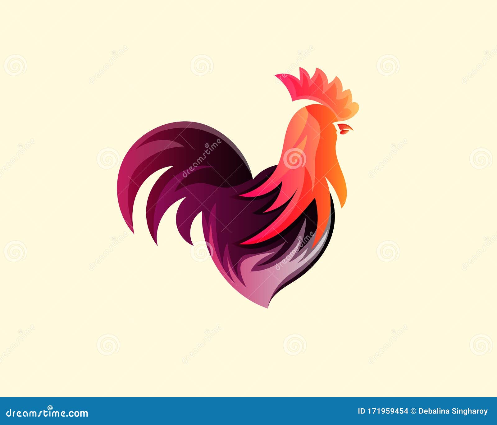 Graphisme Vectoriel De Conception De Logo De Coq Abstrait Illustration ...