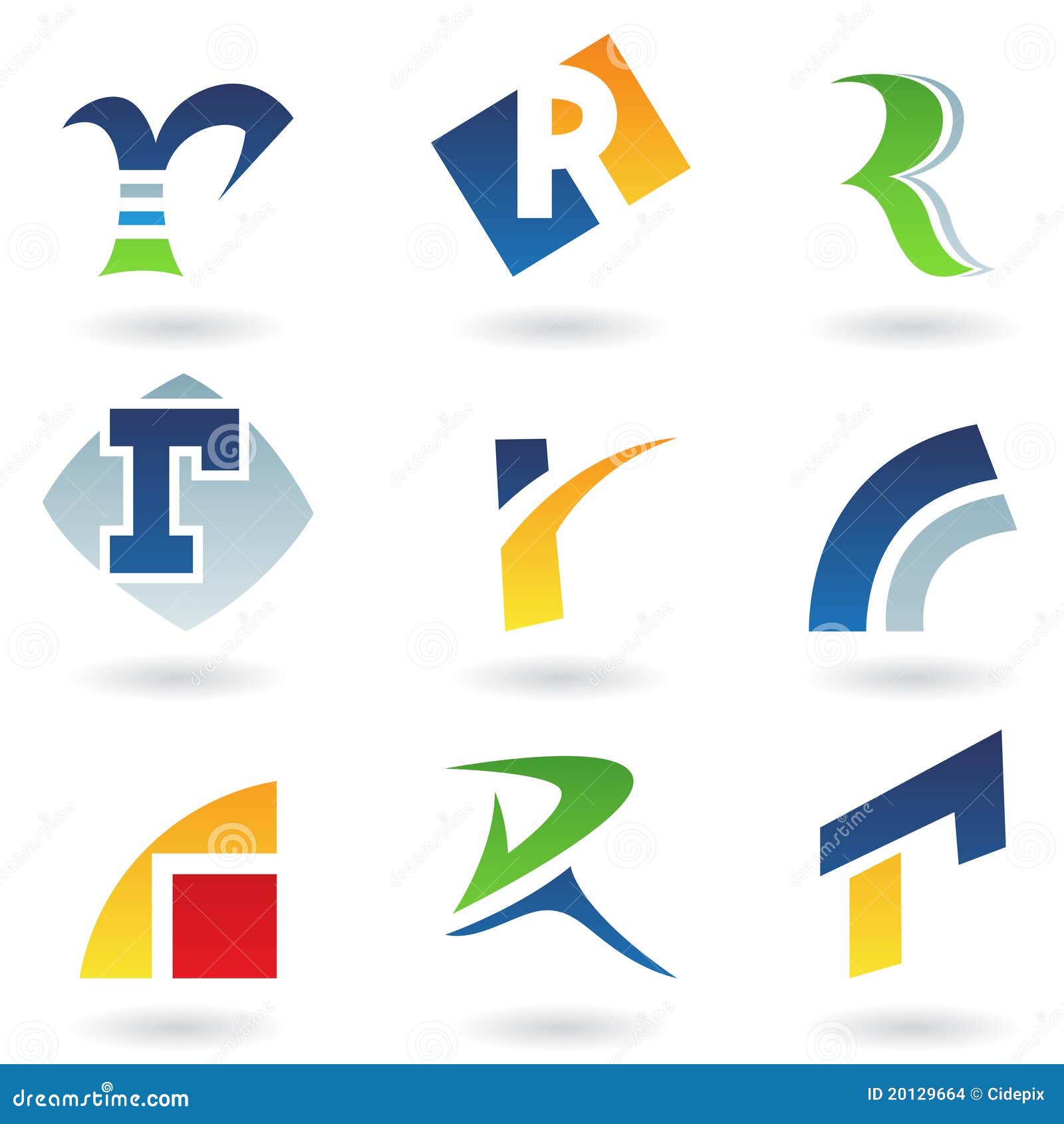 Graphismes Abstraits Pour La Lettre R Illustration de Vecteur ...