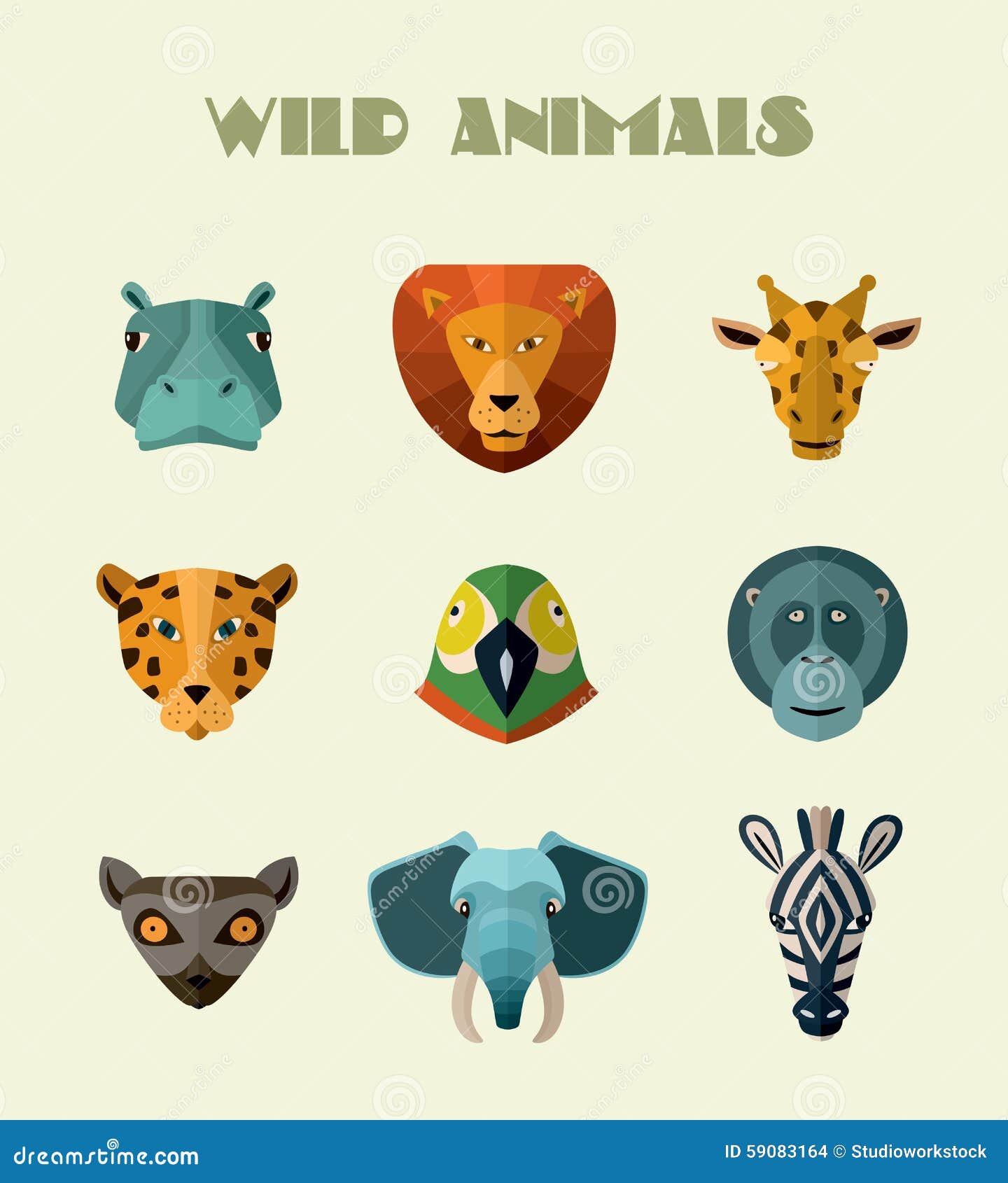 Graphismes D'animaux Sauvages Format De Vecteur Illustration de Vecteur ...