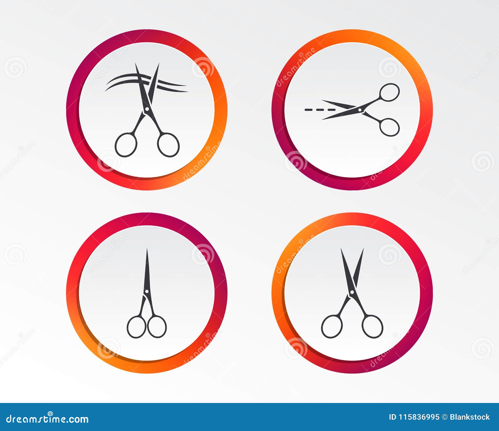 Graphismes De Ciseaux Symbole De Coiffeur Ou De Raseur-coiffeur ...