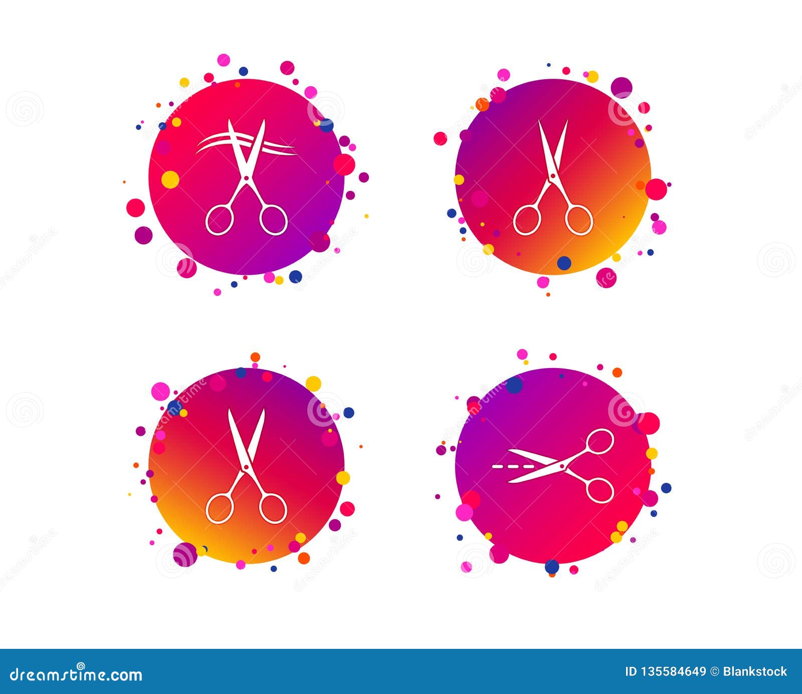 Graphismes De Ciseaux Symbole De Coiffeur Ou De Raseur-coiffeur Vecteur ...