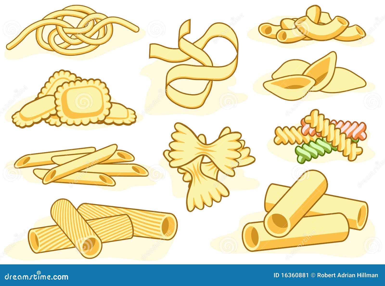 Graphismes De Forme De Pâtes Illustration de Vecteur - Illustration du ...