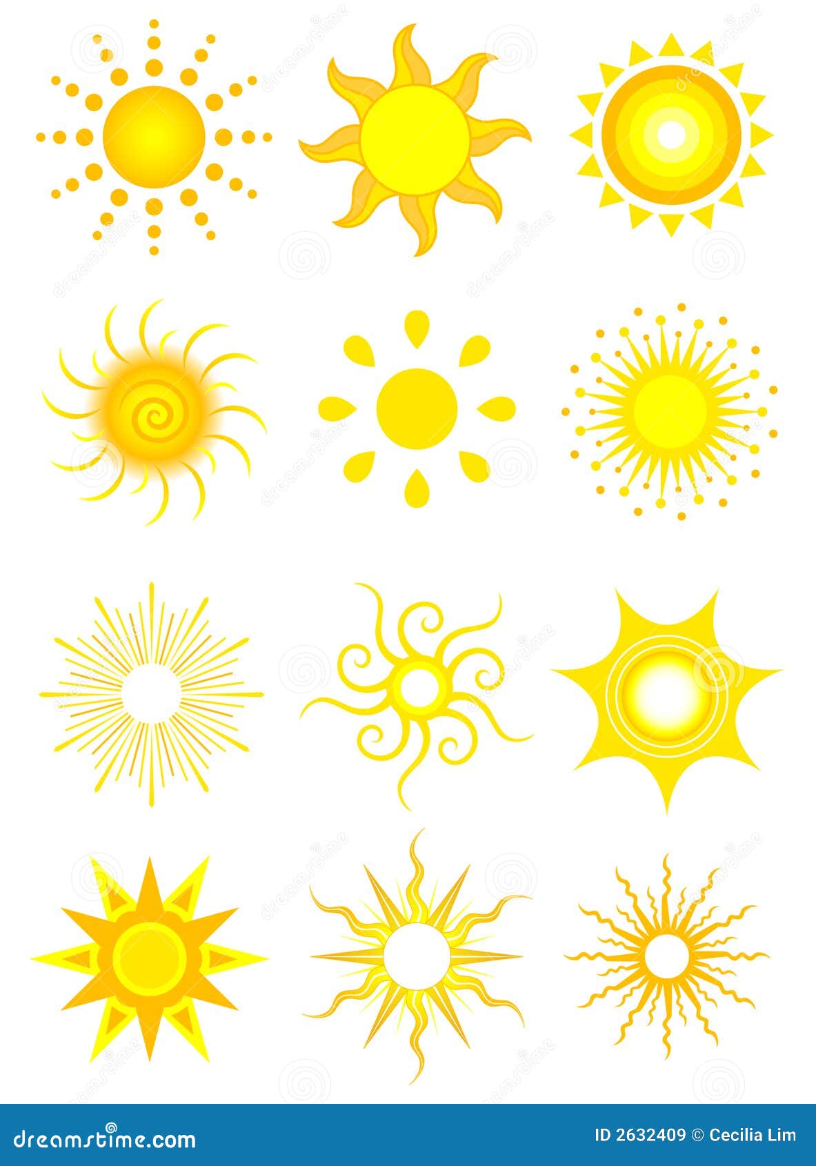 Graphismes de Sun illustration de vecteur. Illustration du étoile - 2632409