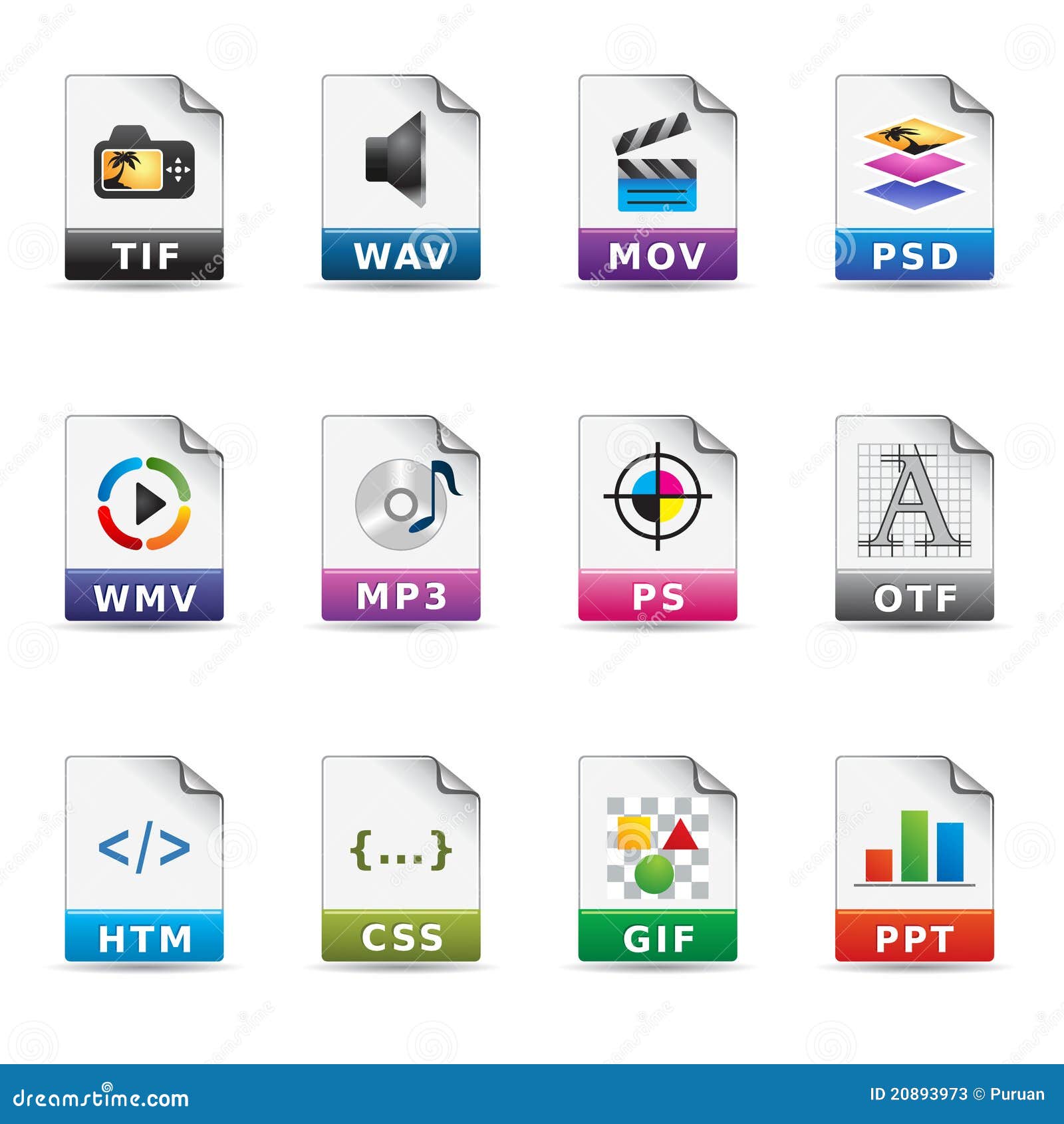 Graphismes De Web - Types De Fichier 2 Illustration de Vecteur ...
